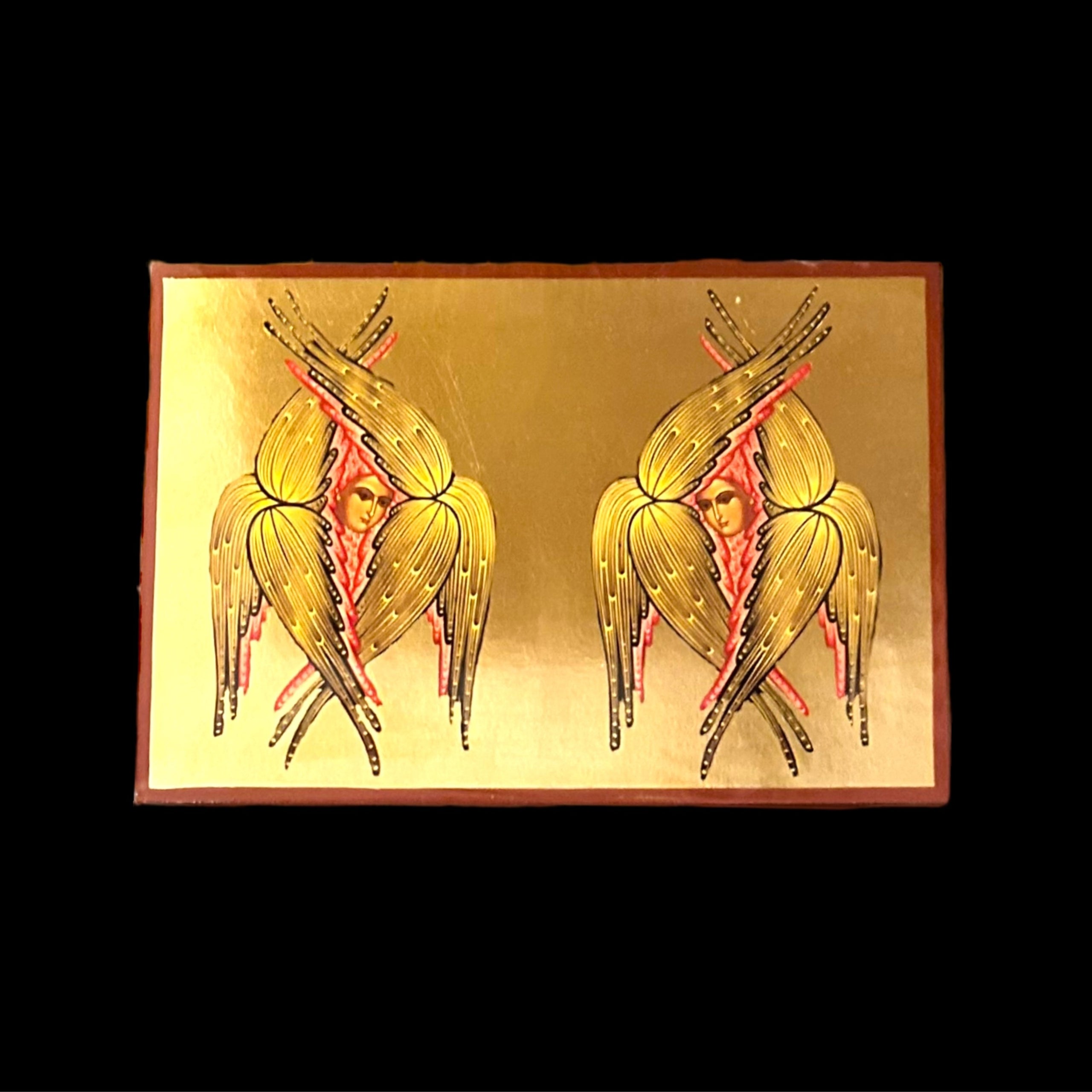 Seraphim Angels (2 Angels), Greek Gold Leaf Icon | Seraphim Shop
